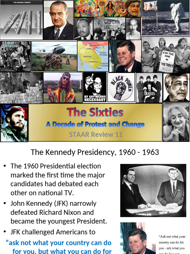 Eoc Staar Review 11 The Sixties | PDF | Beat Generation | Vietnam War