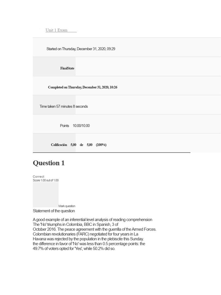 Exam answers U1 - Oral and Written Expression and Communication | PDF