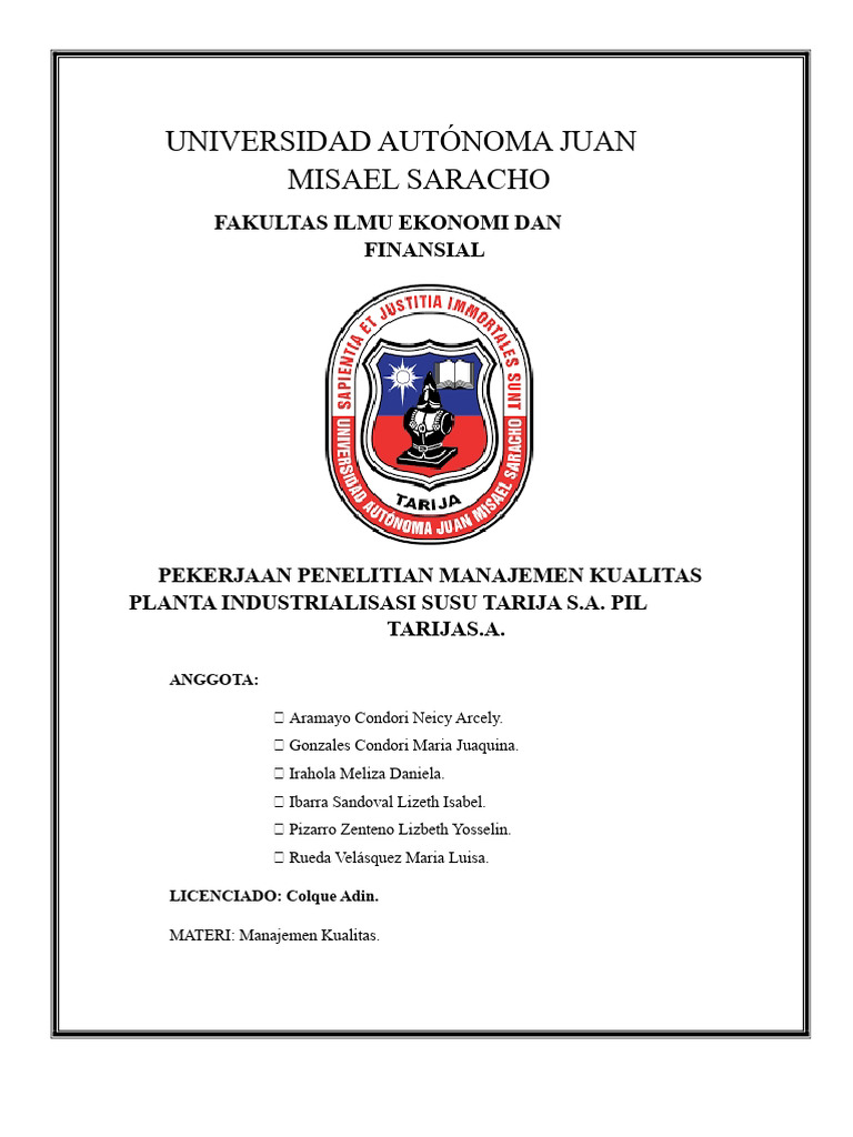 Pekerjaan Penelitian (Perusahaan Pil Tarija S.a) | PDF