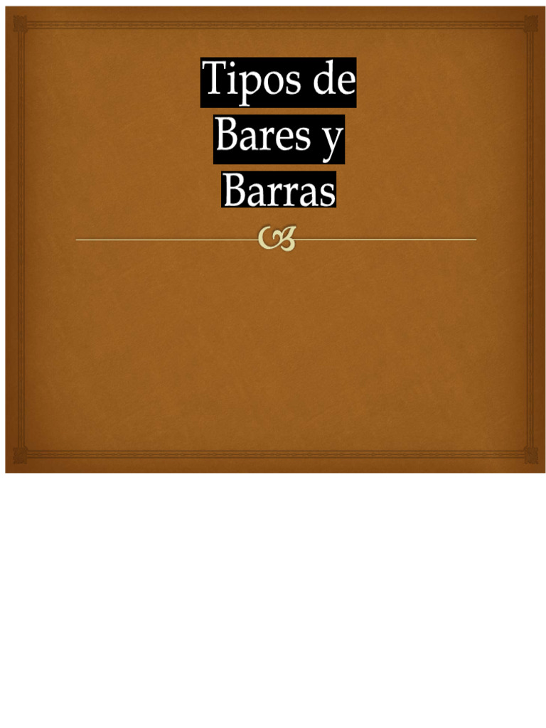 Types of Bars: A Comprehensive Guide | PDF | Bar (Establishment) | Drink