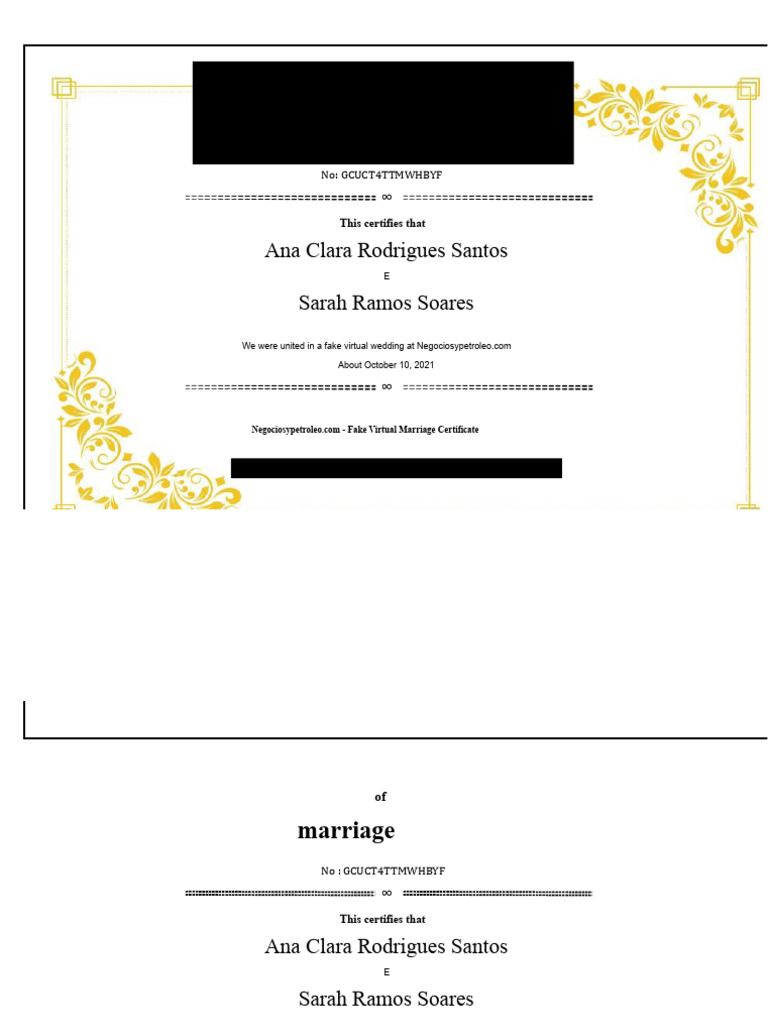 Online Fake Marriage Certificate | PDF