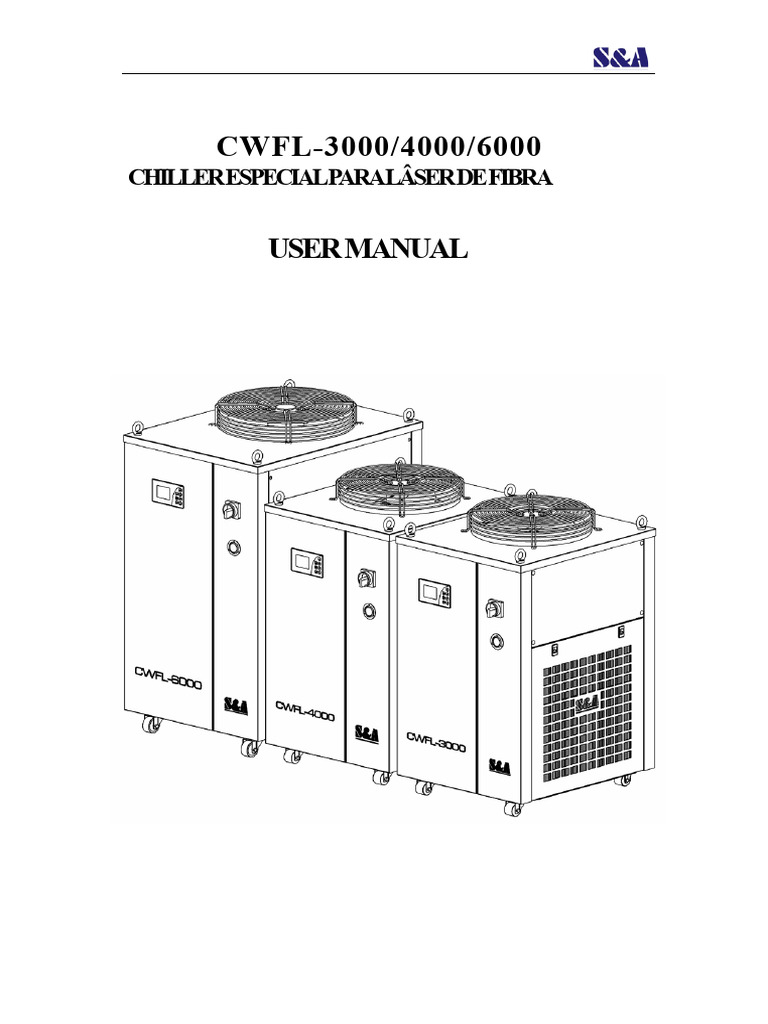 Manual do Chiller CWFL para Lâser | PDF | Refrigeração | Byte