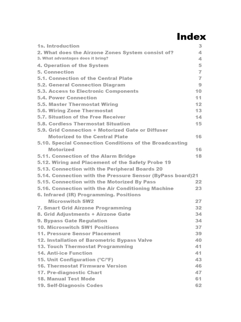 Airzone Installation Manual Central Electronic Zone System V3.1b | PDF ...