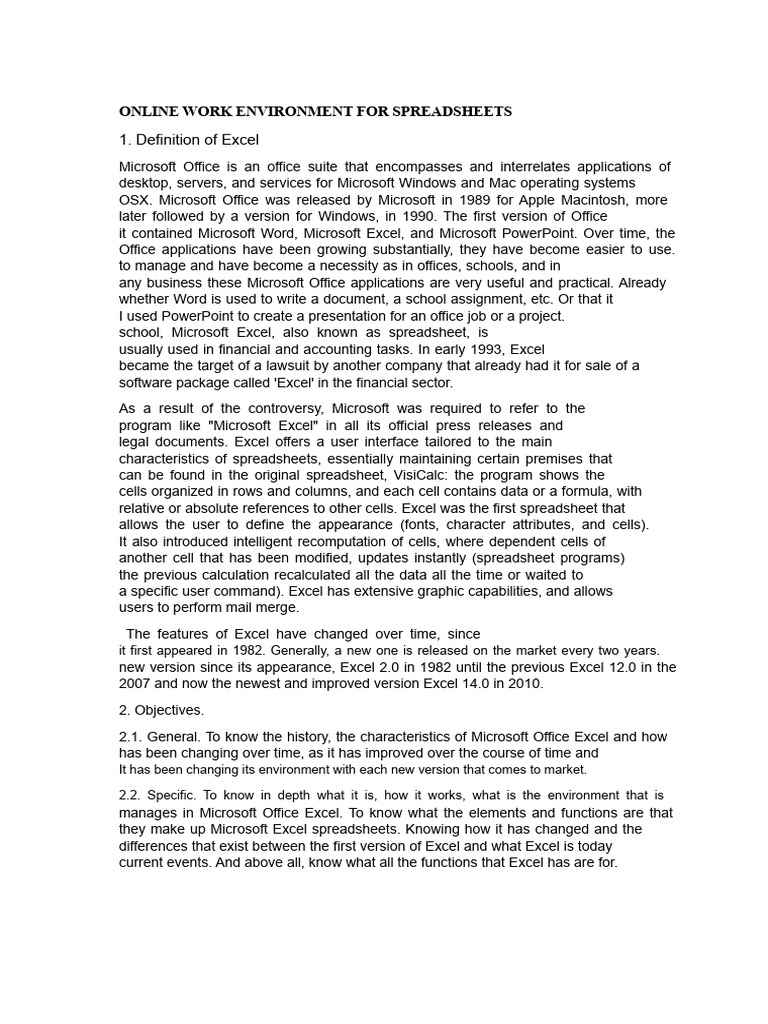 Excel Monograph | PDF | Microsoft Excel | Spreadsheet