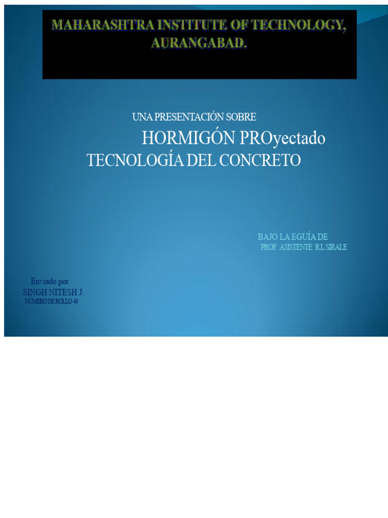 Tecnología Del Concreto Proyectado | PDF | Hormigón | Material compuesto
