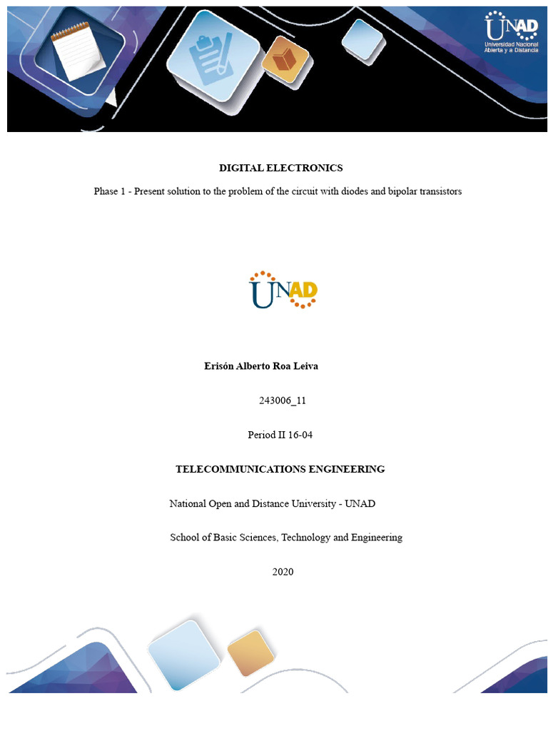 Phase 1 - Present solution to the problem of the circuit with diodes ...