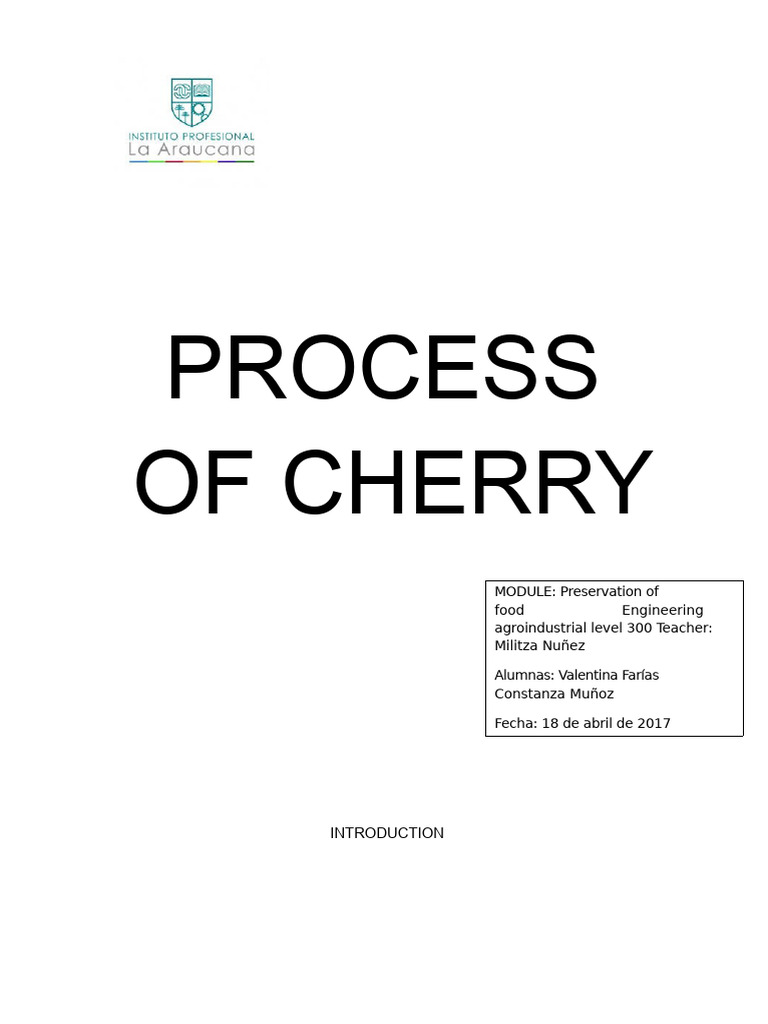 Cherry Process | PDF