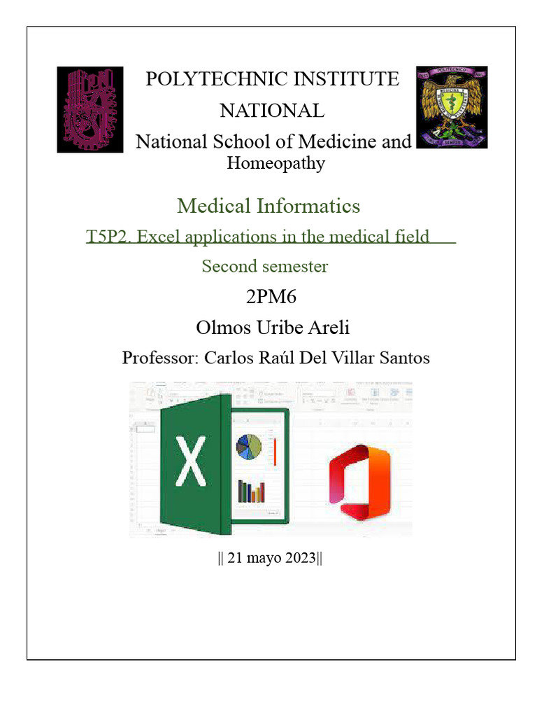 T5P2. Applications of Excel in The Medical Field | PDF | Microsoft ...