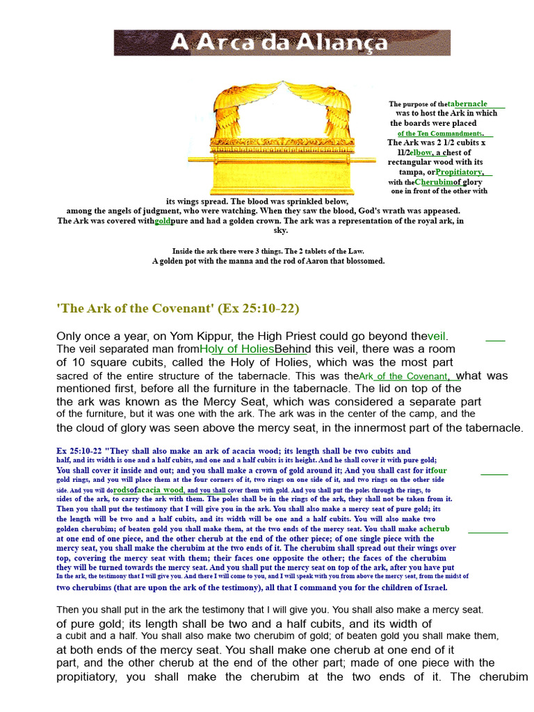 Tabernacle - The Ark of the Covenant | PDF | Ark Of The Covenant | Ten ...