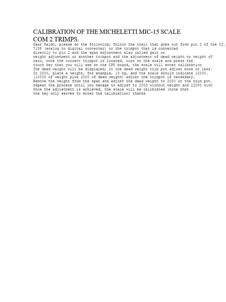 Calibration of The Micheletti Mic Scale | PDF