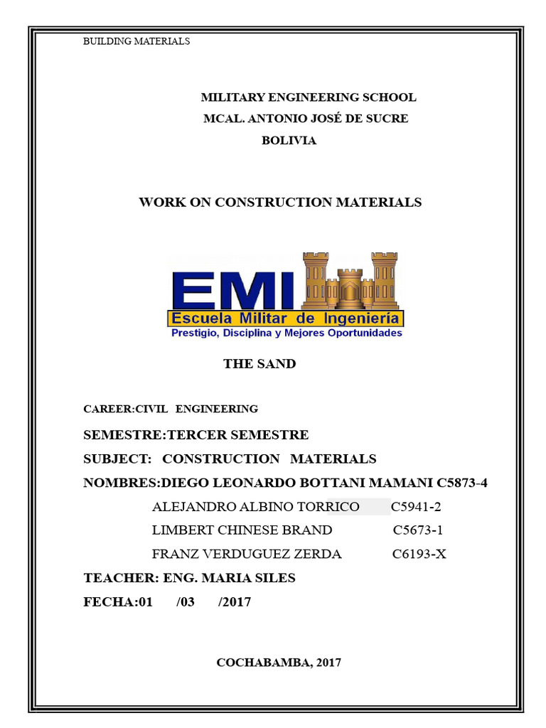 THE-SAND (1) Construction Materials | PDF | Sand | Strength Of Materials