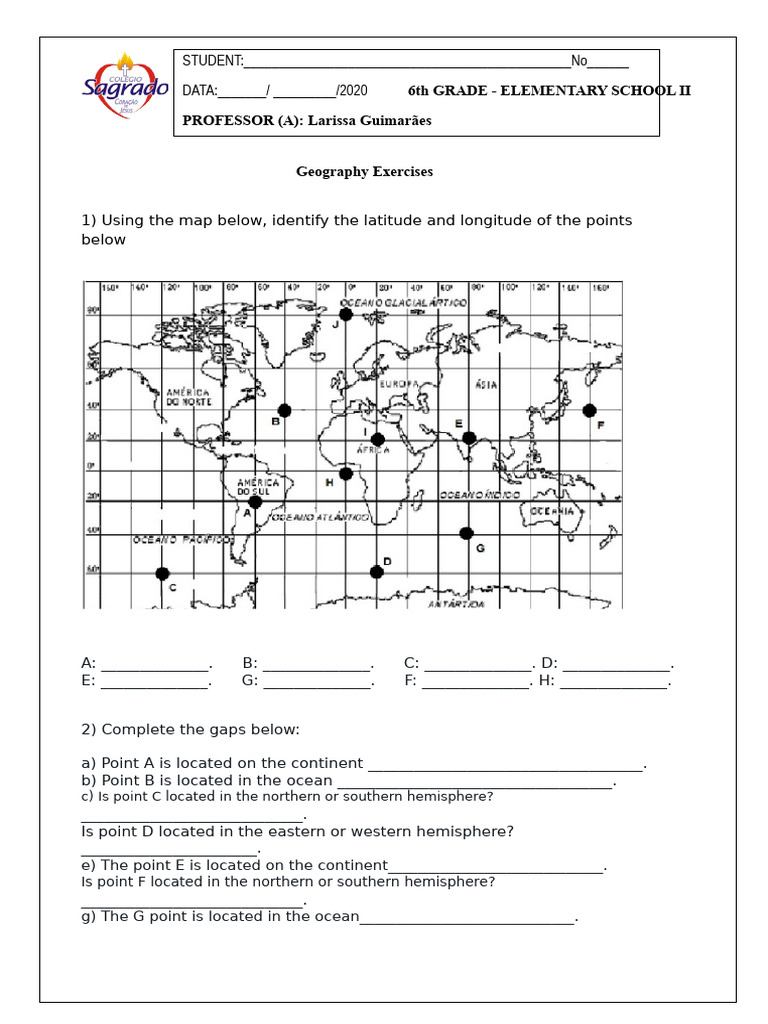 Geography 6th Grade | PDF | Longitude | Latitude