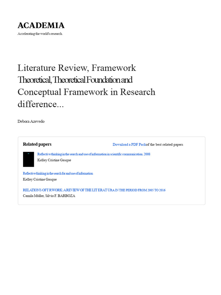 Literature Review Theoretical framework_ etc_AZEVEDO | PDF ...