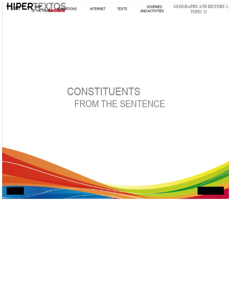 PRESENTATION THE SENTENCE santillana | PDF | Subject (Grammar) | Verb