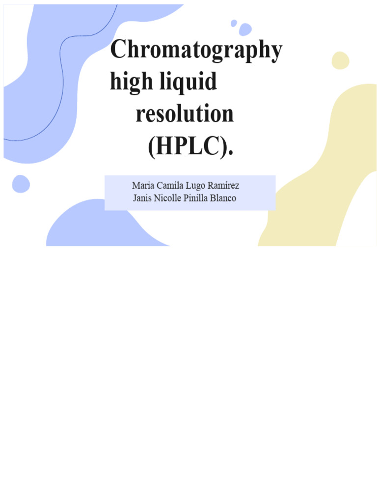 High-Performance Liquid Chromatography (HPLC) | PDF | High Performance ...