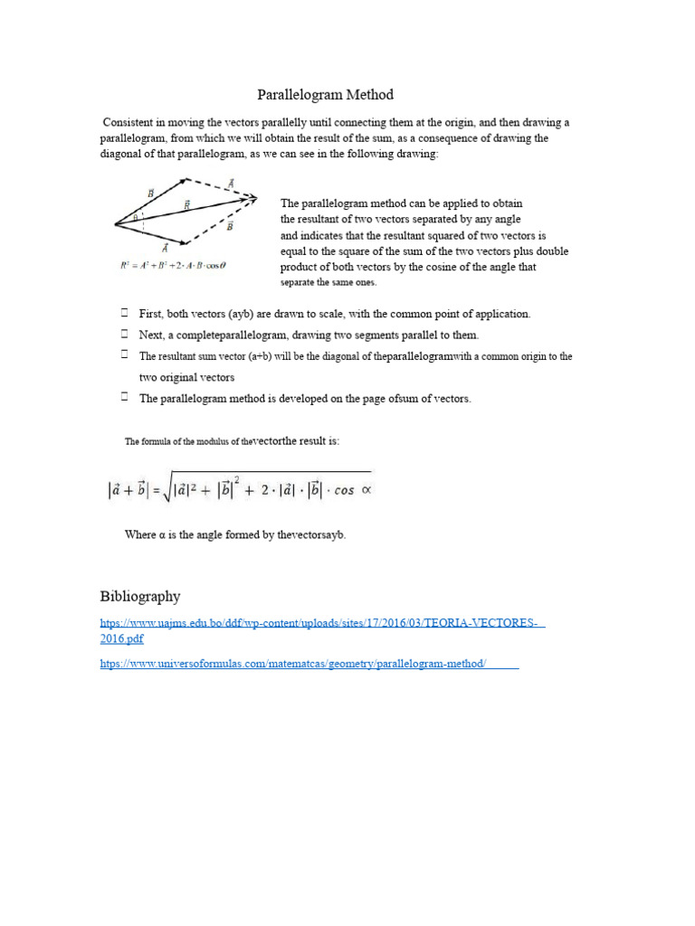 Parallelogram Method | PDF