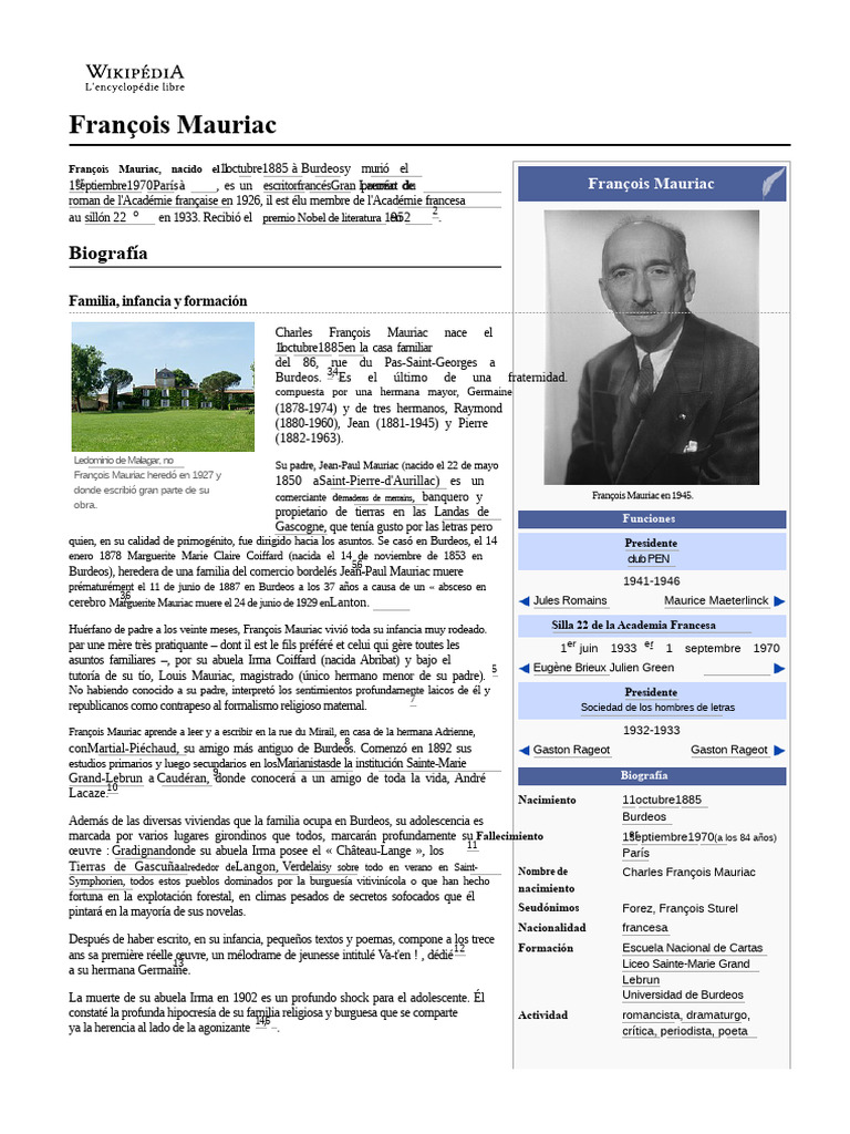 François Mauriac | PDF | Francia