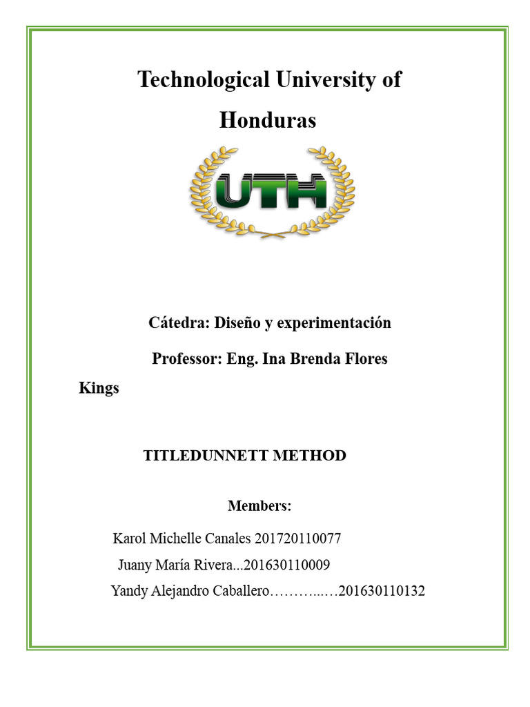 Dunnett's Method Report | PDF | Analysis Of Variance | Statistics