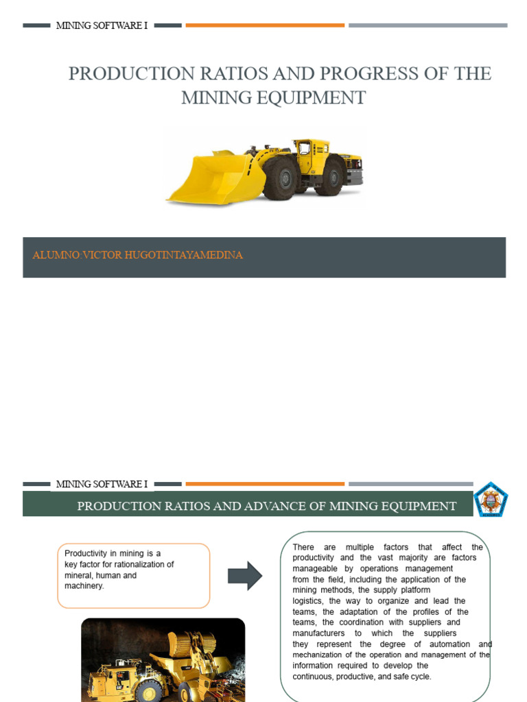 Production ratios and progress of mining equipment | PDF | Mining | Ton