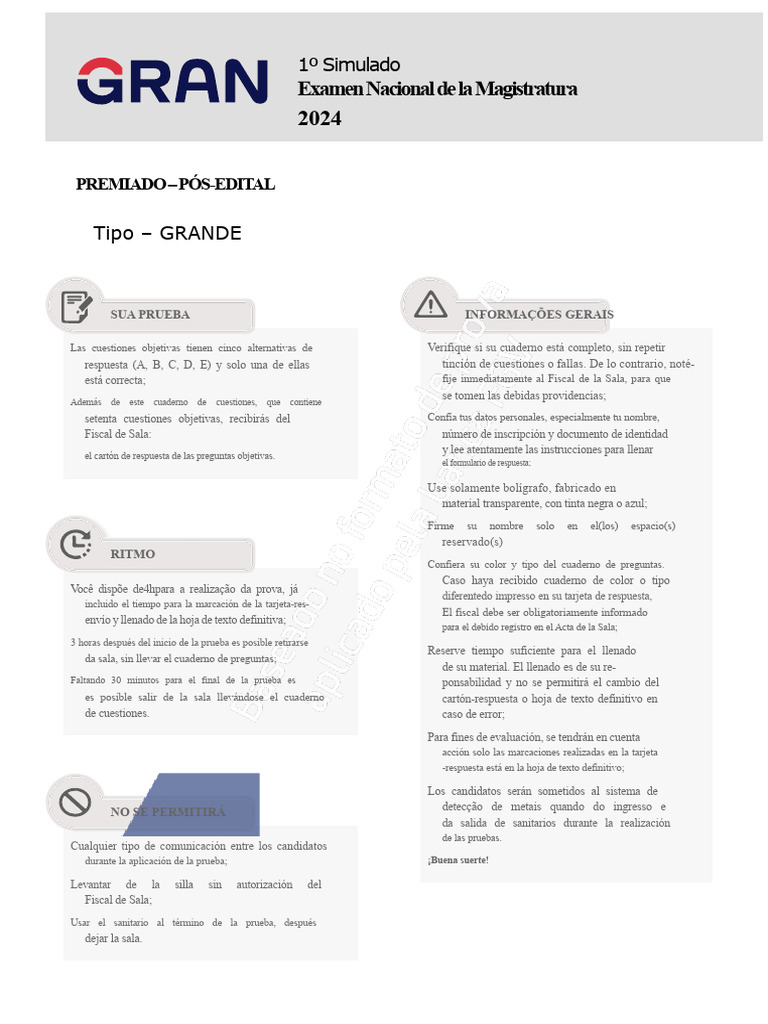 Enam 1 Simulado Examen Nacional de La Magistratura 2024 Premiado Post ...