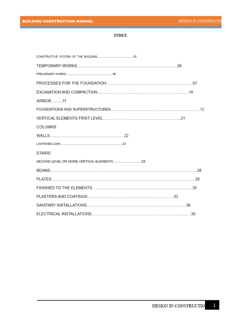 building construction manual.docx | PDF | Foundation (Engineering) | Wall