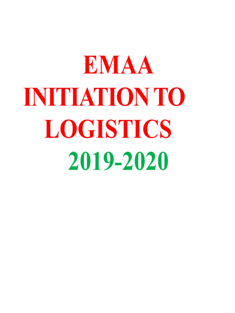 INTRODUCTION COURSE (1) | PDF | Logistics | Supply Chain