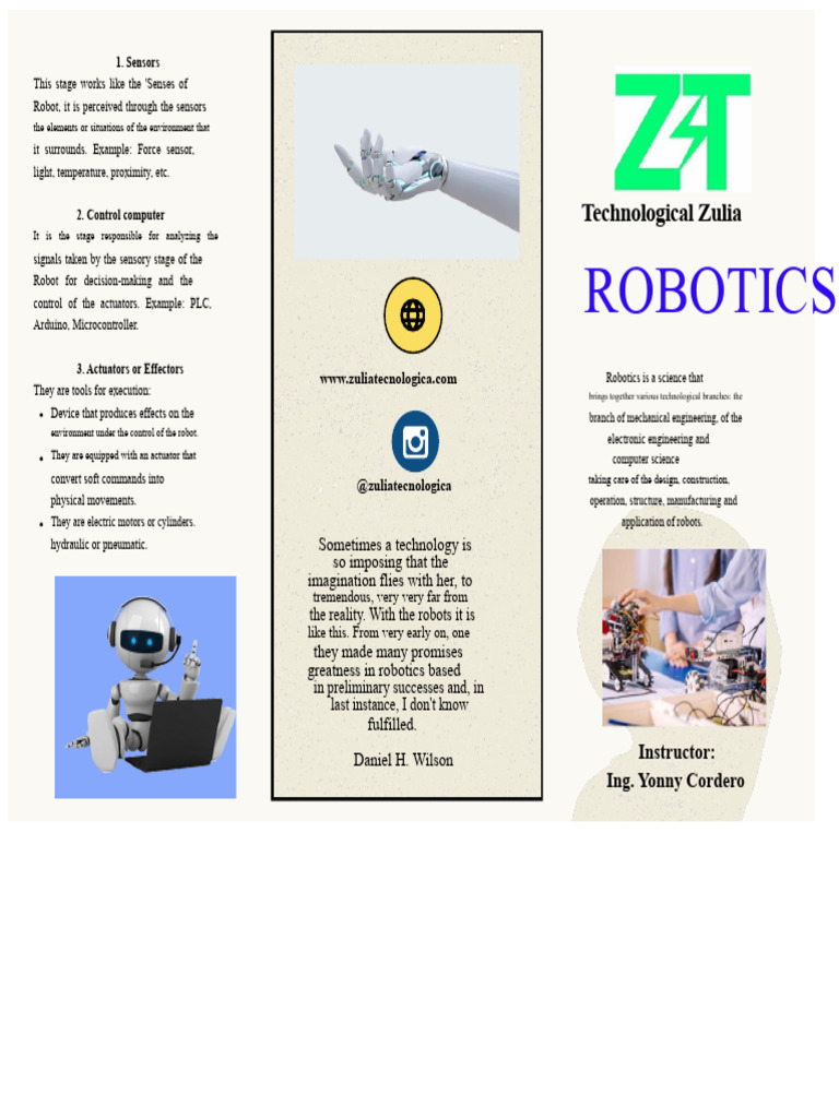 Brochure Tri-Fold Robotics | PDF | Robotics | Robot