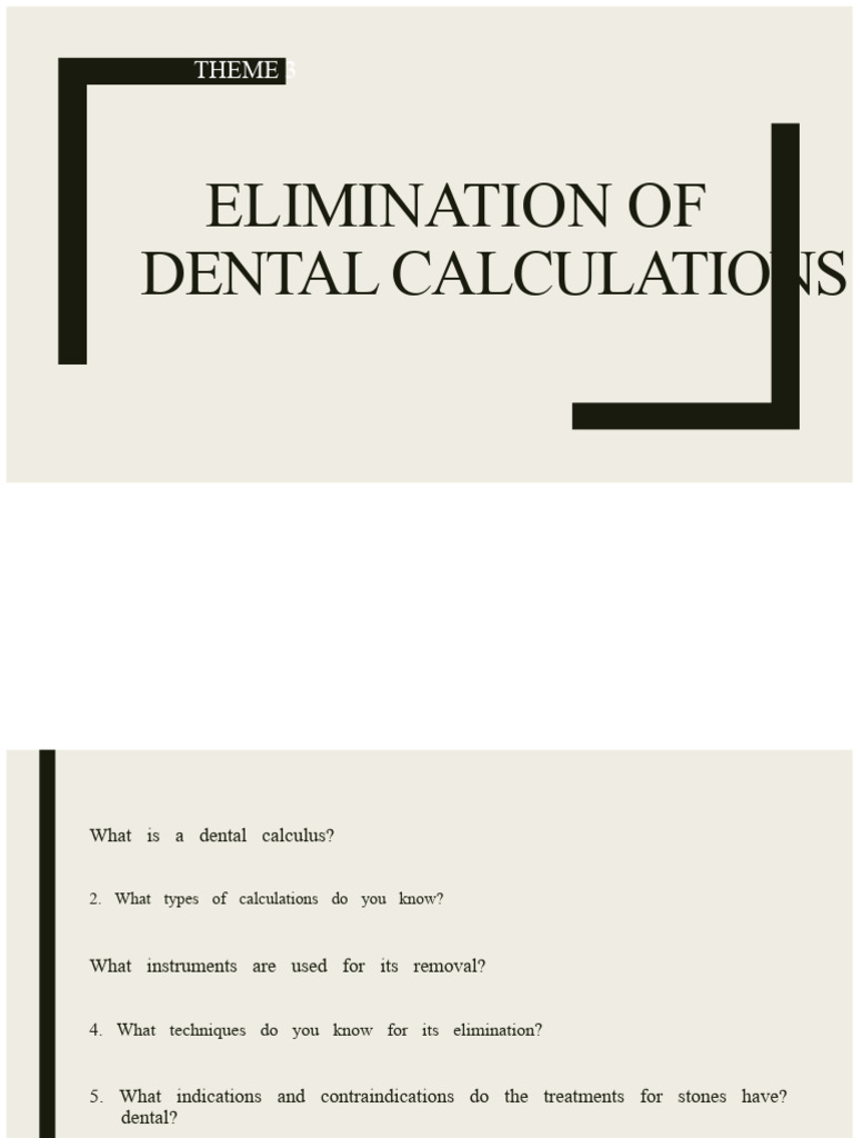 T3. Removal of Dental Calculus I | PDF | Periodontology | Dentistry ...