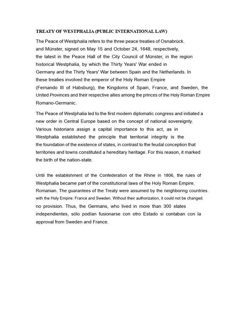 Treaty of Westphalia | PDF | International Relations | Global Politics