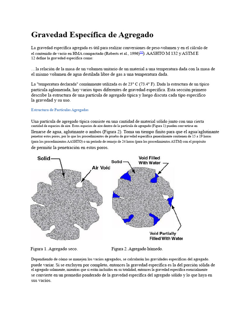 Gravedad Específica de Agregado Grueso y Agregado Fino | PDF | Agua | Masa