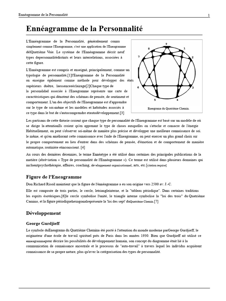 Comprendre l'Ennéagramme de la Personnalité | PDF | Ennéagramme | Symboles