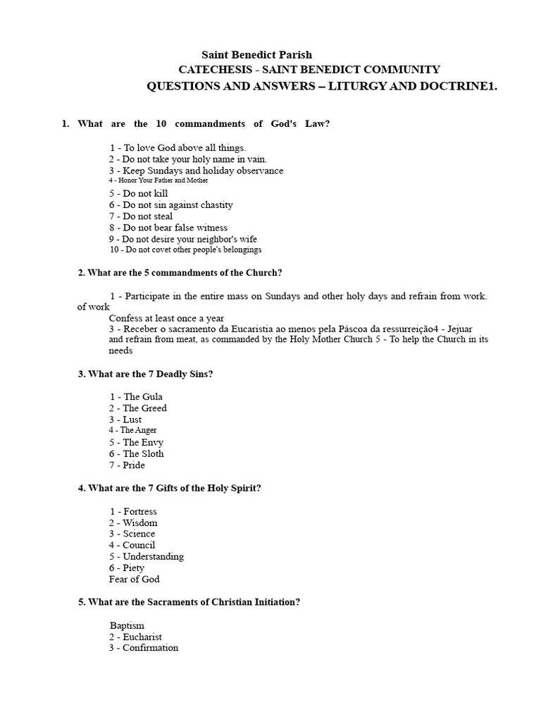 Questions and Answers Quiz 1 | PDF | Old Testament | Nevi'im