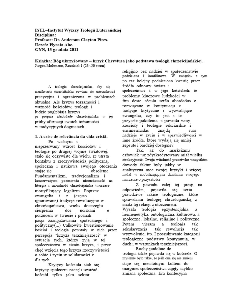 ISTL - Bóg Ukrzyżowany | PDF