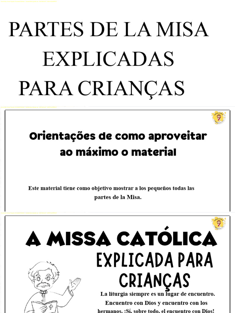 Partes de la Misa para Niños | PDF | eucaristía | Oración