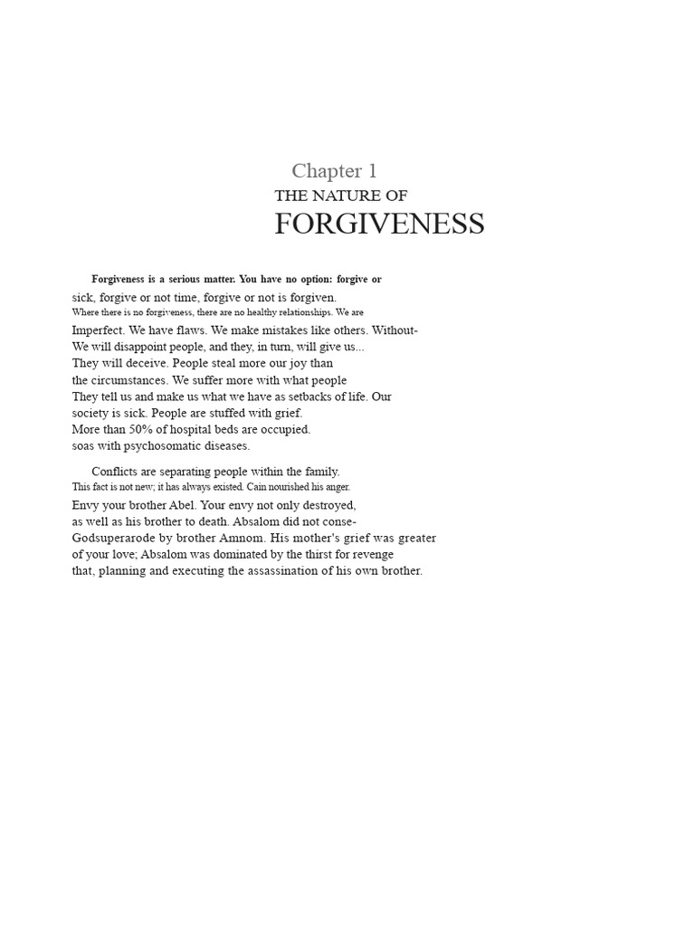 Understanding the Nature of Forgiveness | PDF | Forgiveness | Sin