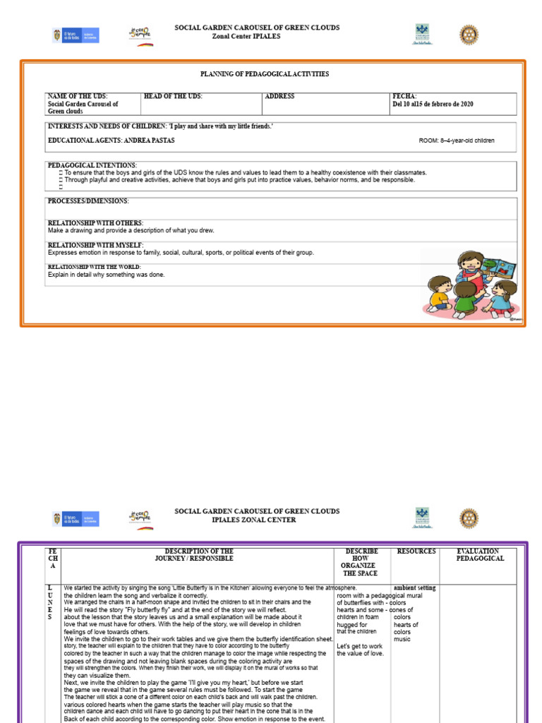 Pedagogical Activities for Young Children | PDF | Color | Psychology