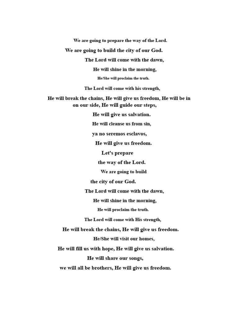 Let Us Prepare The Way of The Lord | PDF