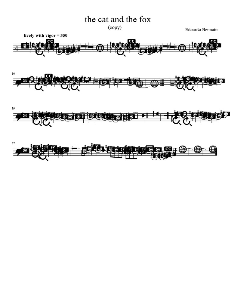 The - Cat - and - The - Fox Sheet Music PDF | PDF
