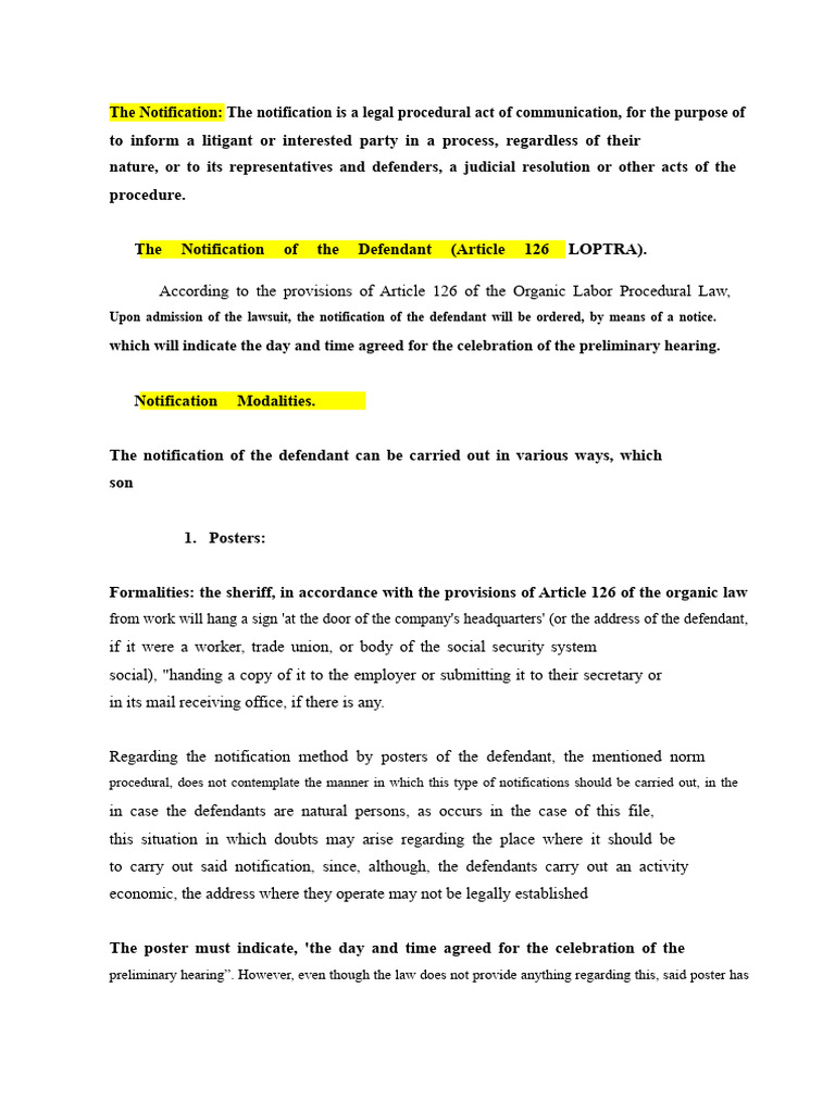 Notification-Termination of Distance, Computation and Suspension of the ...
