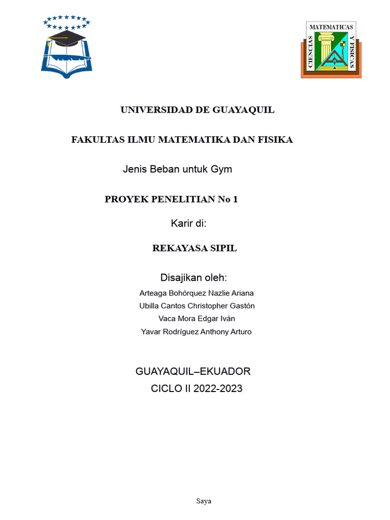 Jenis Beban Untuk Gym G7 F2 | PDF