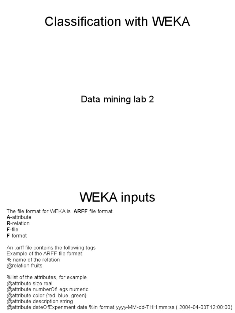 Classification With Weka Data Mining Lab 2 Pdf Cross Validation