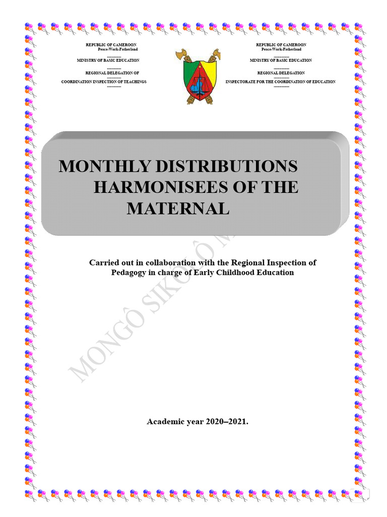 HARMONIZED MONTHLY DISTRIBUTIONS OF PRESCHOOL | PDF | Hypothesis ...