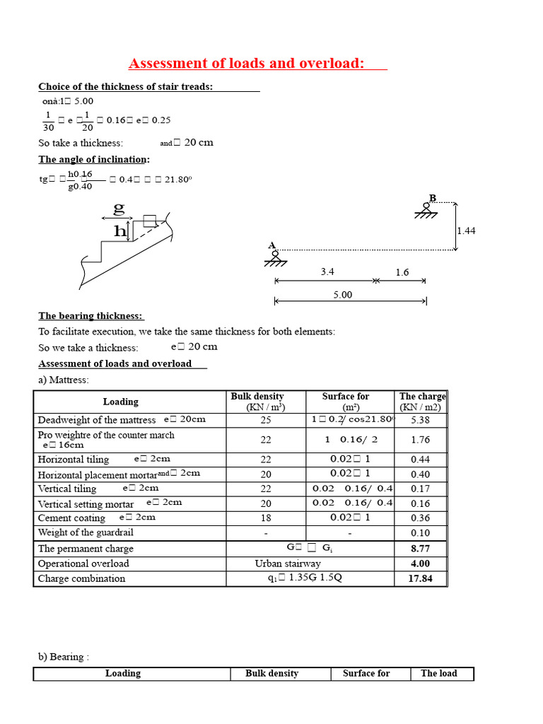 Assessment of loads and overload Staircase | PDF | Stairs | Building ...