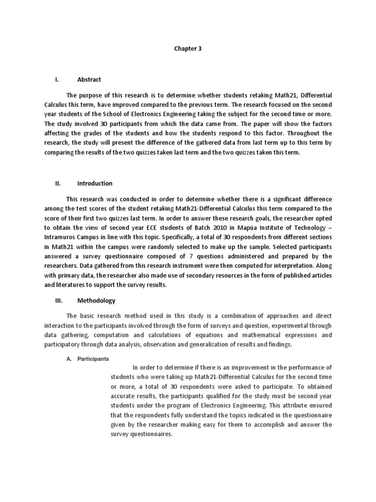 Example Of Methodology Paper