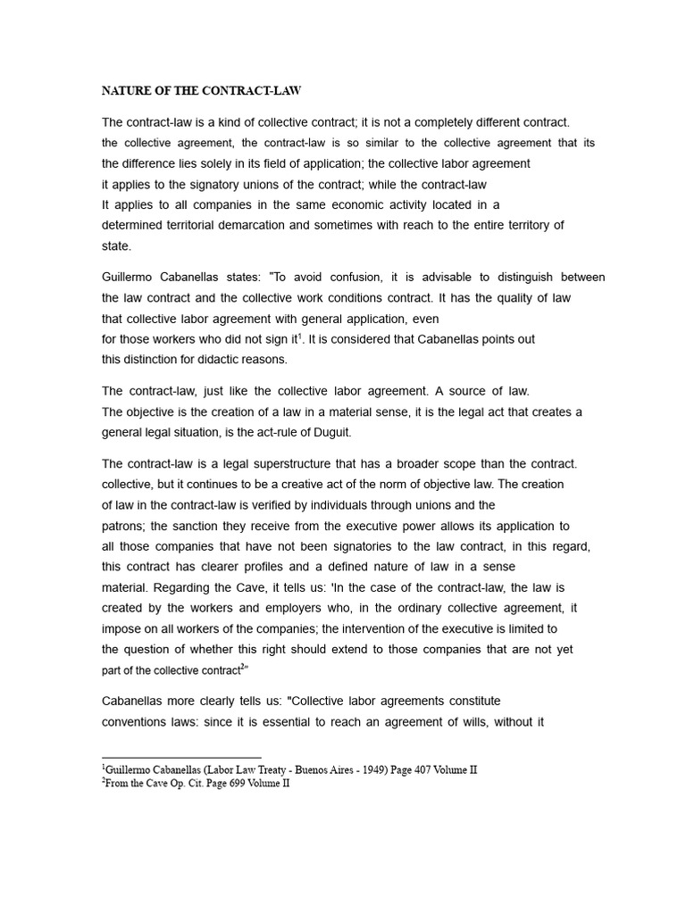 Nature of The Contract Law | PDF | Collective Agreement | Justice