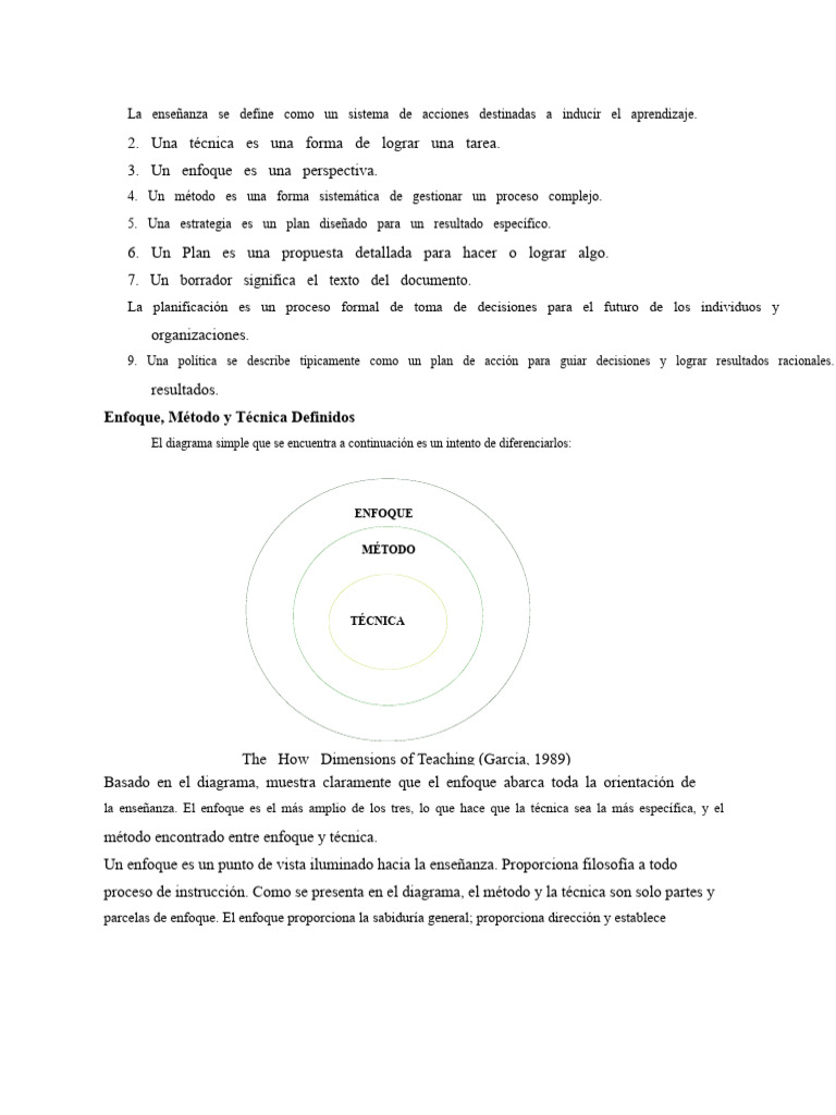 La Enseñanza Se Define Como Un Sistema de Acciones Destinadas A Inducir ...