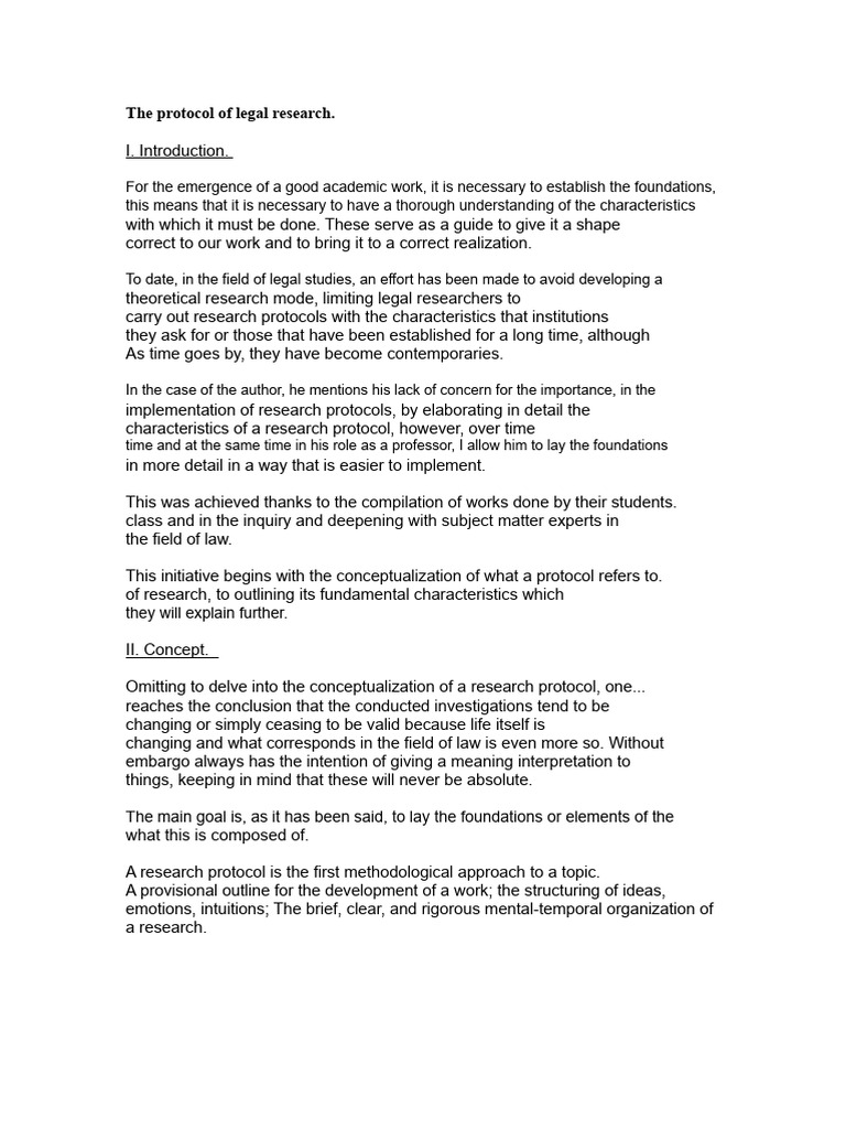 The Legal Research Protocol | PDF | Reason | Knowledge
