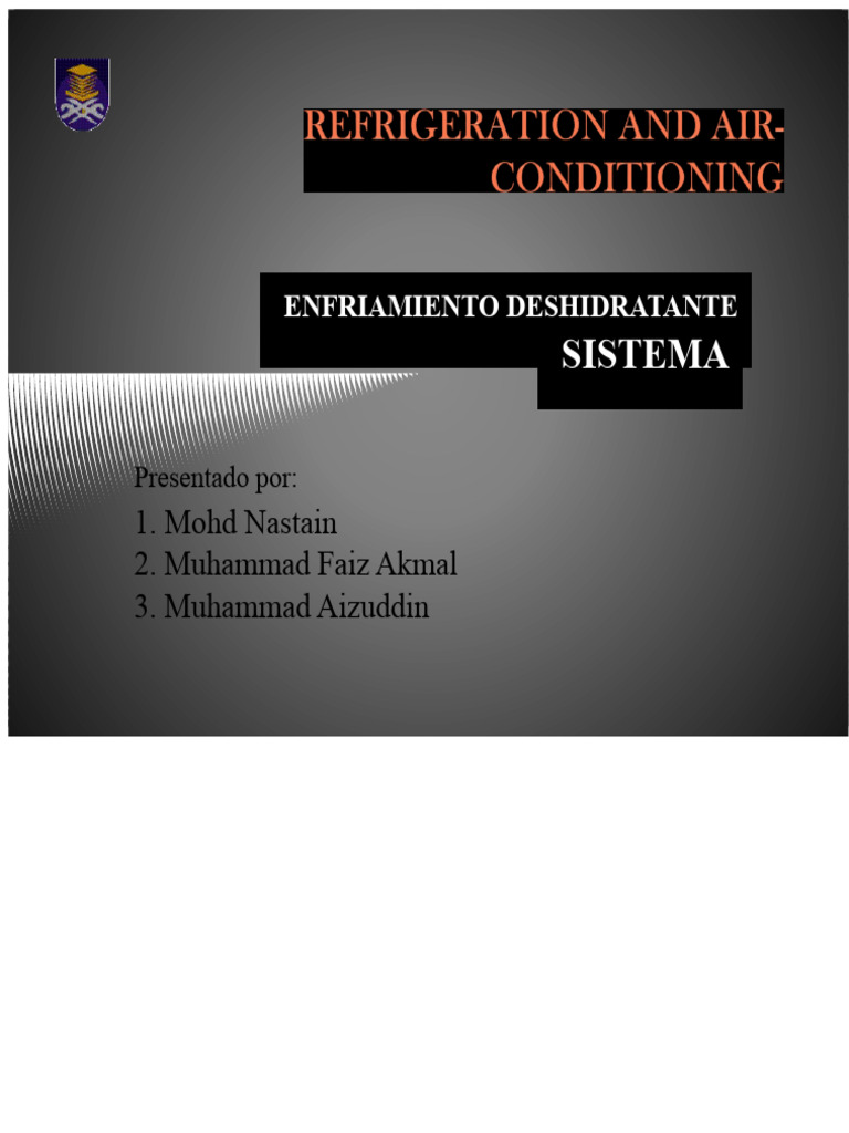 Sistema de Enfriamiento Por Deshidratación | PDF | Termodinámica ...