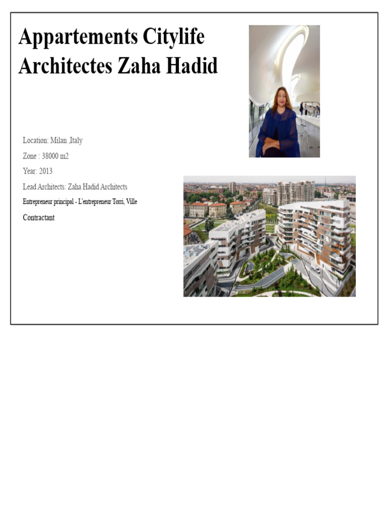Appartements Citylife à Milan par Zaha Hadid | PDF | Conception ...