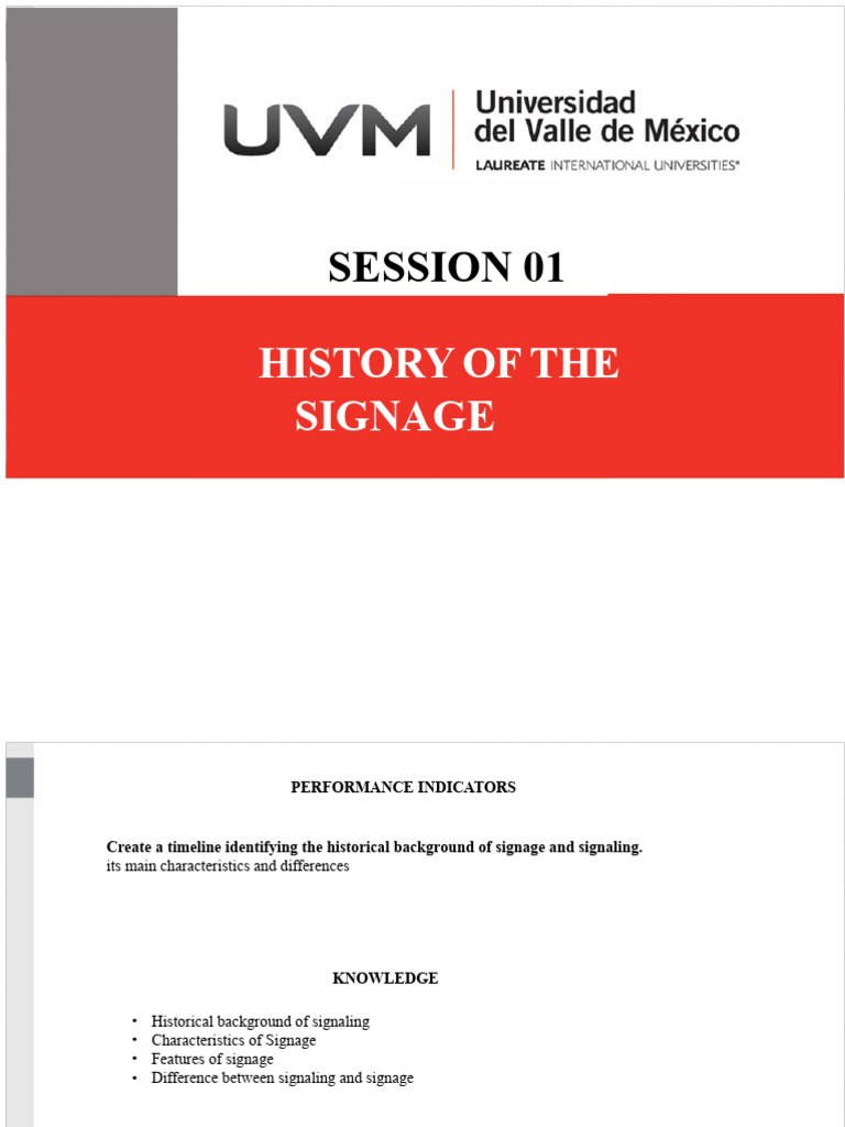 Session 01 History of Signage 22 | PDF | Traffic